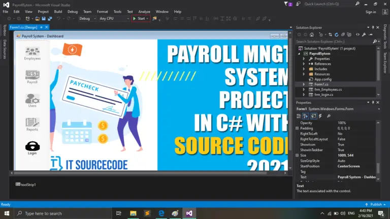 Payroll Management System Project in C# with Source Code