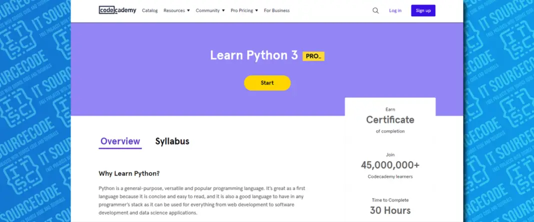20 Best Python Courses Online with Certificate [2022] - Itsourcecode.com