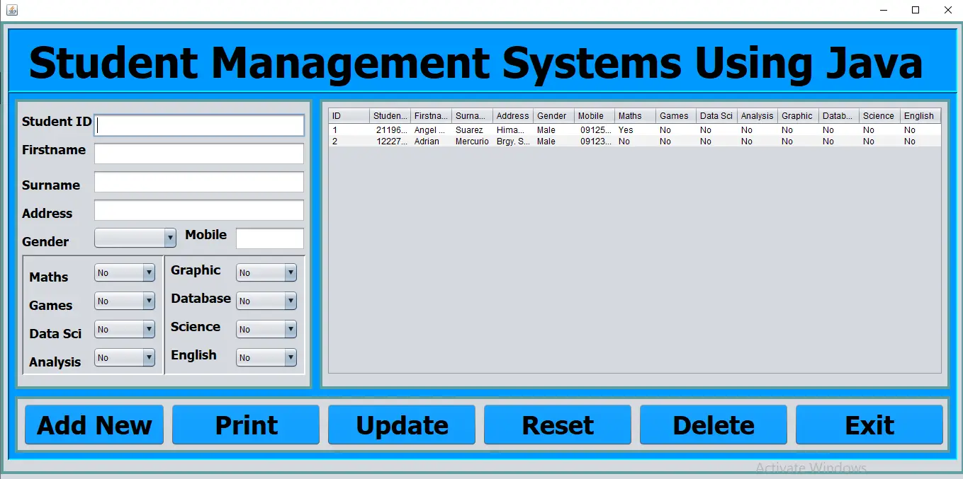 Student Management System Project In Php Source Code Free Download 