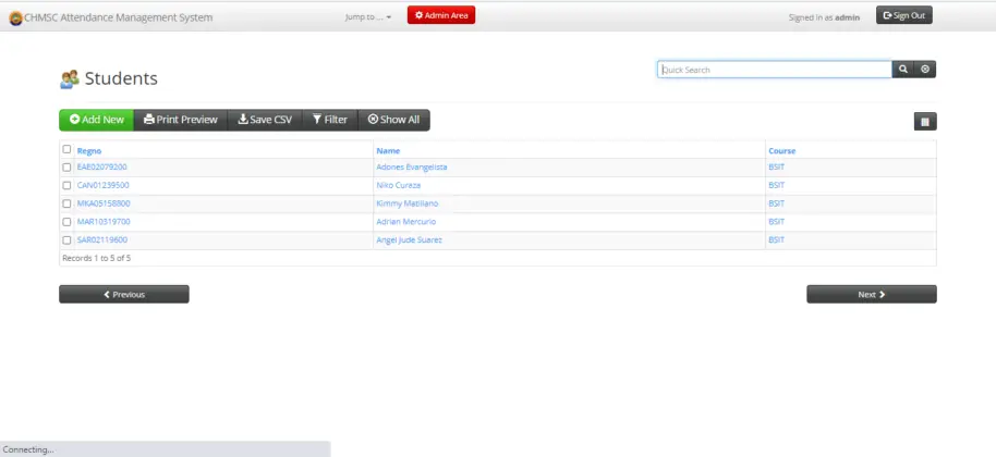 Attendance Management System In PHP With Source Code