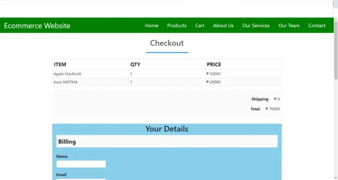 Ecommerce in Javascript Framework with Source Code - Video