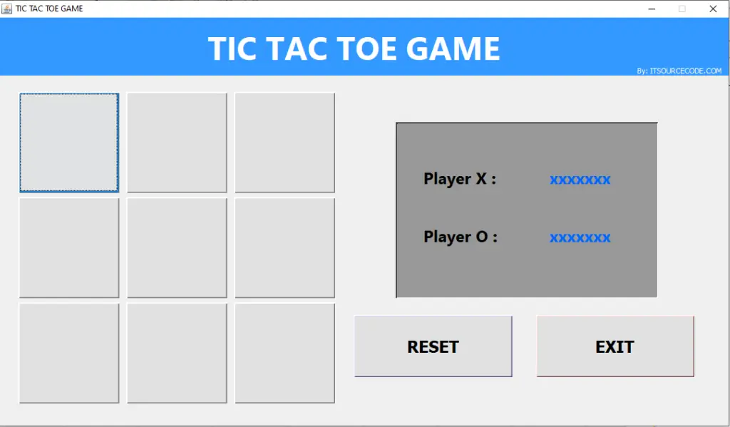 Tic Tac Toe in Java With Source Code - Itsourcecode.com