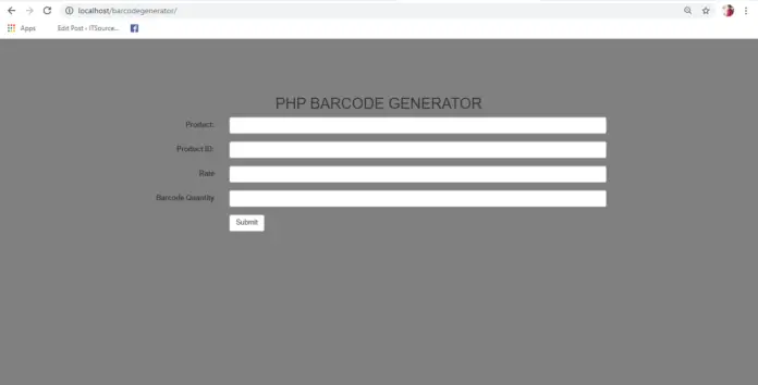 Barcode Generator In Php With Source Code