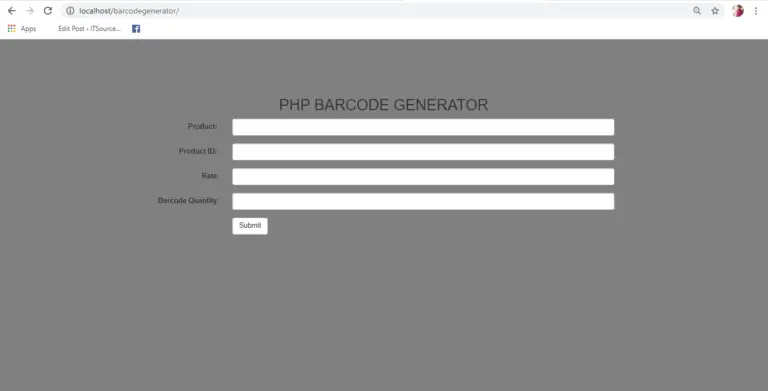 Barcode Generator In PHP With Source Code - Itsourcecode.com