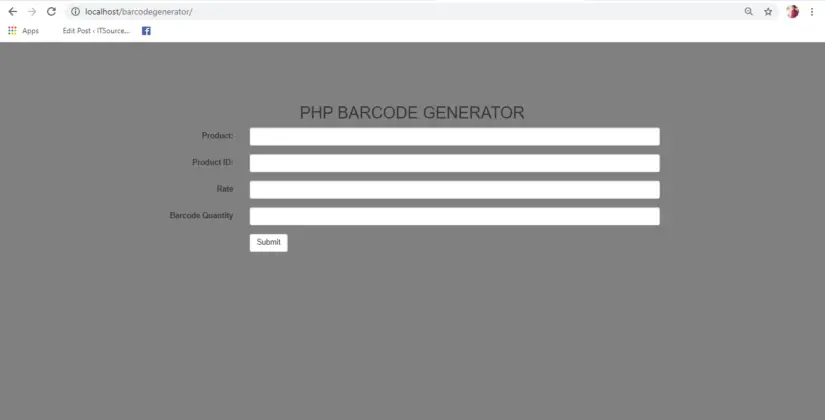 Barcode Generator In Php With Source Code