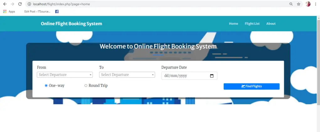 Airline Reservation System PHP Project With Source Code