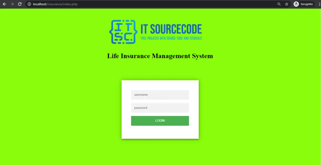 Insurance Management System Project In PHP Free Download