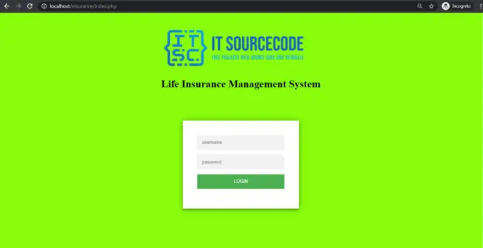 Insurance Management System Project In PHP Free Download