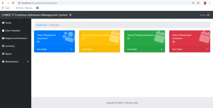 Online Admission System Project In PHP MySQL Source Code