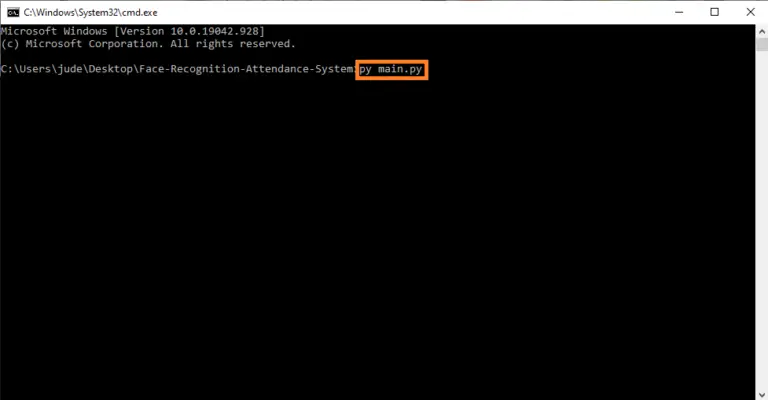 Attendance Management System In Python With MySQL Database