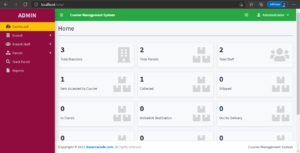 Courier Management System Project in PHP and MySQL