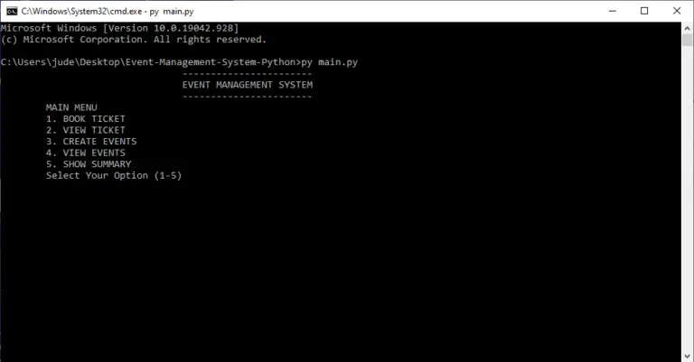 Event Management System Project Source Code In Python Video 2021