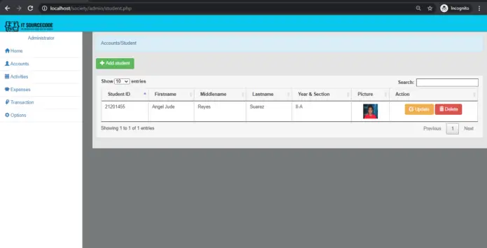 Society Management System Project in PHP Free Download
