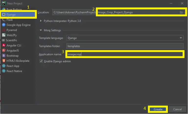Image Crop Project in Django with Source Code