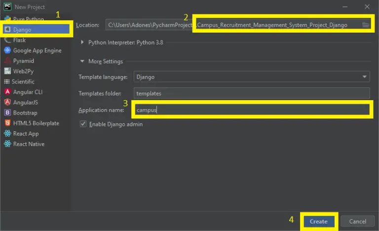 Campus Recruitment Management System in Django with Source Code