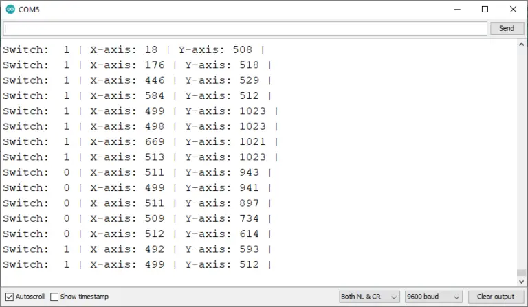 2-Axis Joystick Interfacing in Arduino: Code and Wiring Diagram