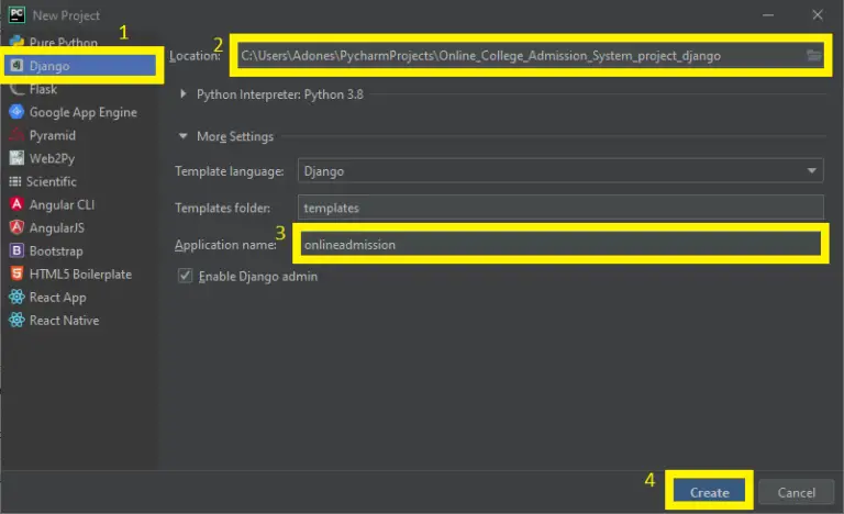 Django Online College Admission System with Source Code