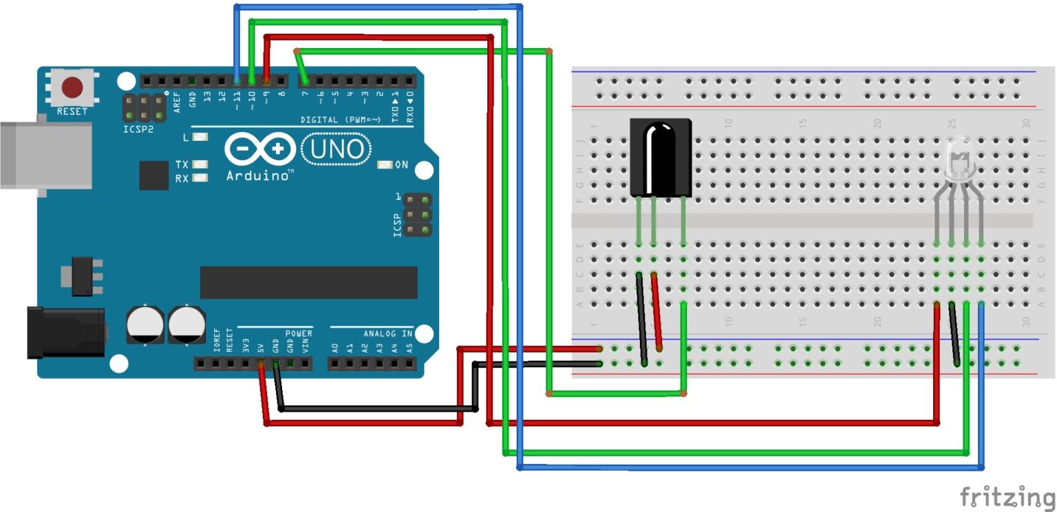 Infrared Remote Control in Arduino: Code and Wiring Diagram