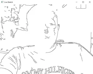 Live Sketch OpenCV Python With Source Code - VIDEO