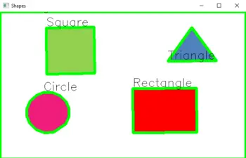 Shapes Detection OpenCV Python With Source Code - VIDEO