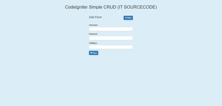 Crud In Codeigniter Using Ajax With Source Code