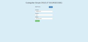 CRUD In CodeIgniter Using Ajax With Source Code