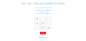 Tic Tac Toe In Javascript With Source Code - VIDEO - 2022