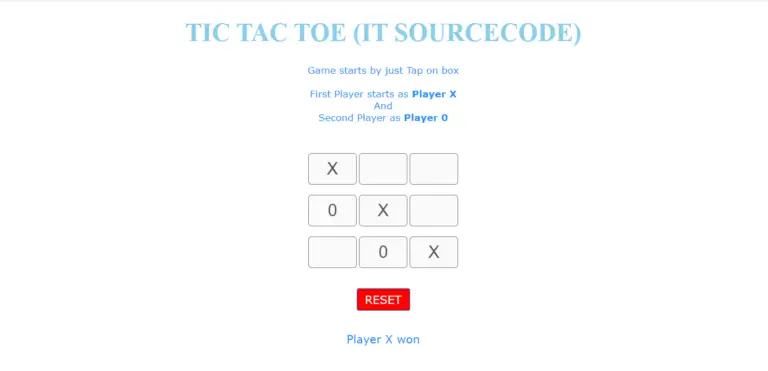 Tic Tac Toe In Javascript With Source Code - VIDEO - 2022