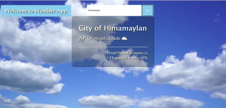 Weather App In Javascript With Source Code