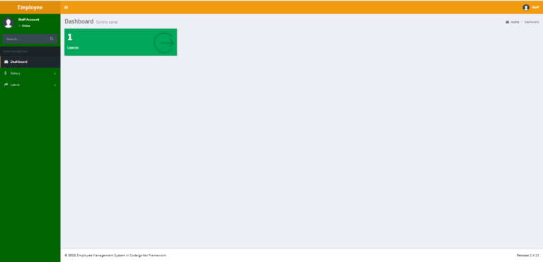Employee Management System Project In PHP CodeIgniter