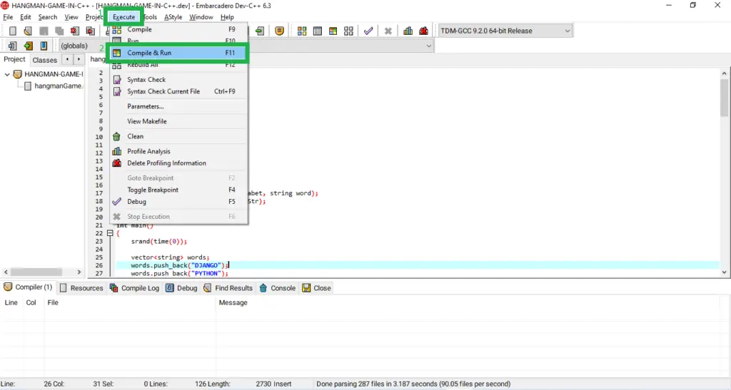 Hangman in C++ Language With Source Code - Itsourcecode.com Hangman in C++ Language With Source Code - Itsourcecode.com