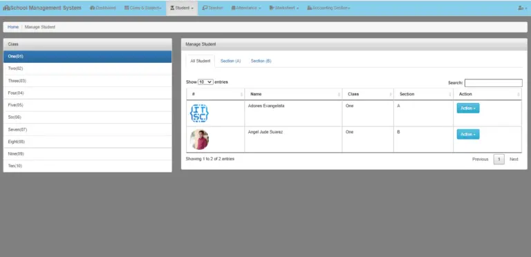 School Management System in PHP CodeIgniter with Source Code