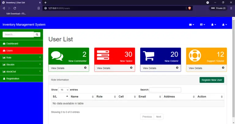 Inventory Management System in Laravel With Source Code