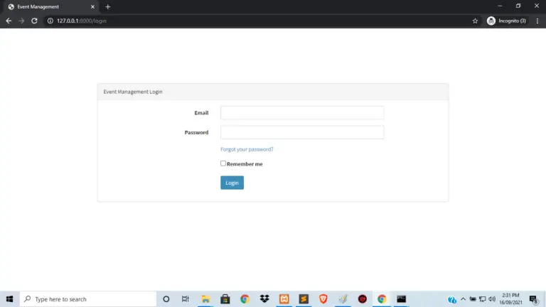 Event Booking System Project in Laravel with Source Code