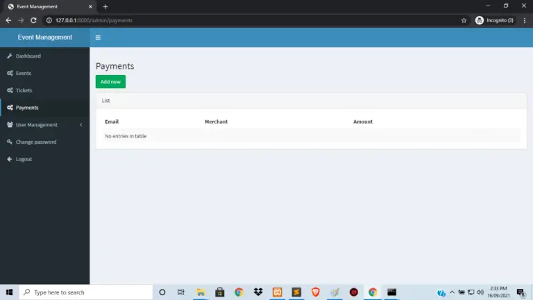 Event Booking System Project in Laravel with Source Code