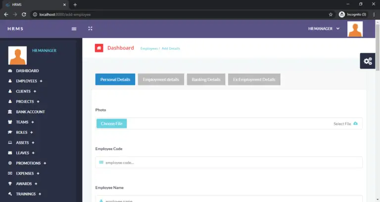 Laravel Human Resource Management System Free Full Download