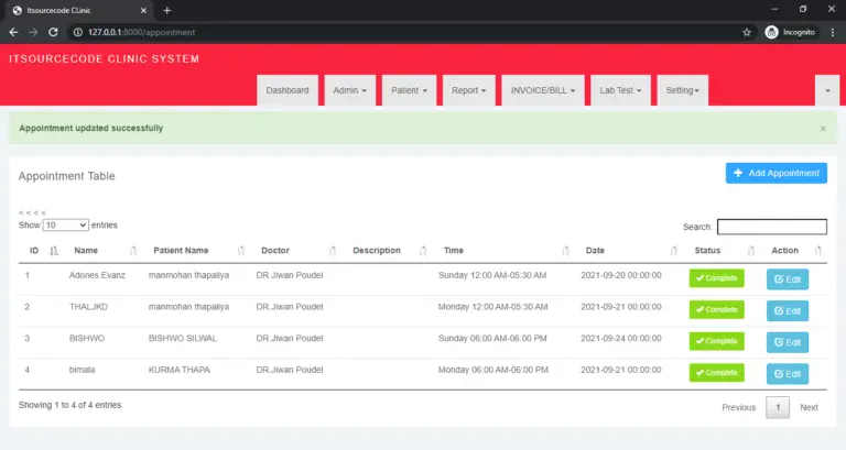 Clinic Management System Project in Laravel with Source Code - 2022