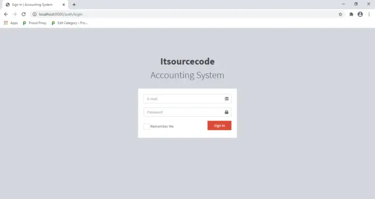 Accounting System Project in Laravel with Source Code