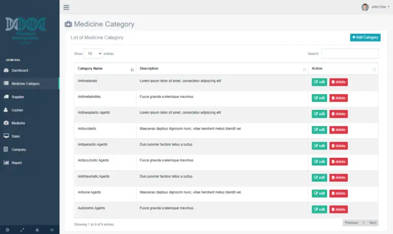 Pharmacy Management System Free Bootstrap Template - Itsourcecode.com