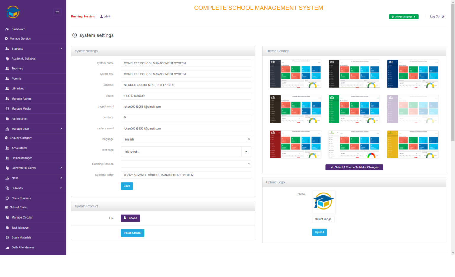 School Management System In PHP Open Source - FREE Download
