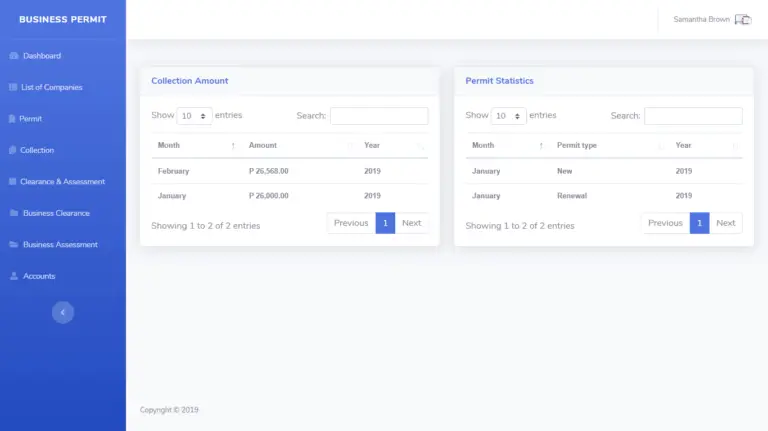 Online Business Permit Application Free Download Source code in Bootstrap