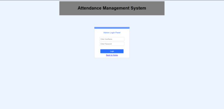 Attendance Management System Project in ASP.NET