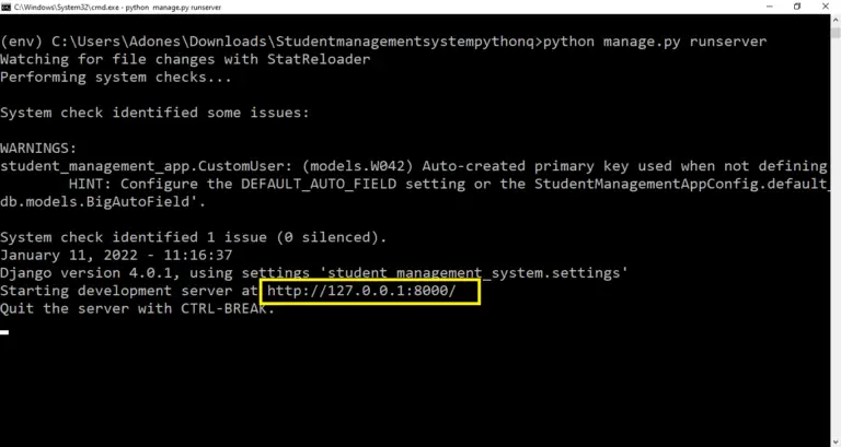 [Advance] Django Student Management System with Source Code