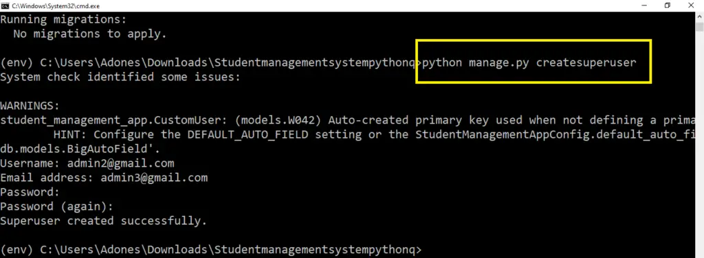 [Advance] Django Student Management System with Source Code