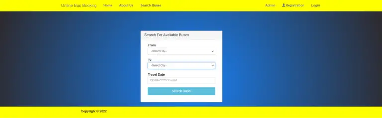 Bus Reservation System Project in ASP.net With Source Code