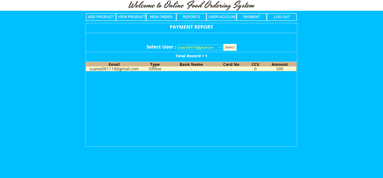 Online Food Ordering System Project in ASP.net FREE Download