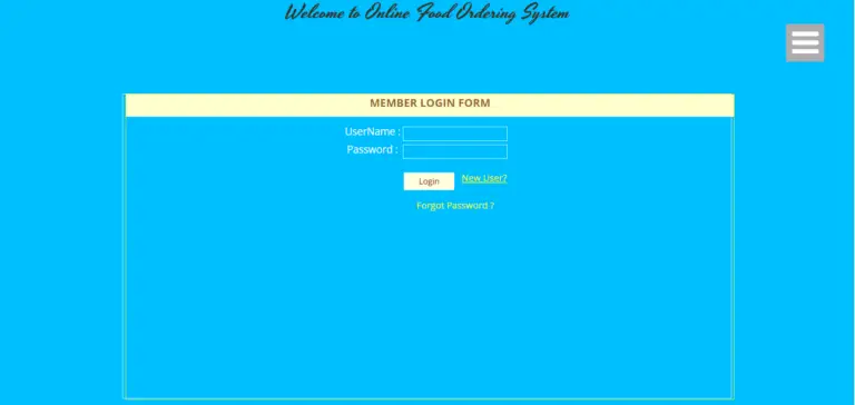 Online Food Ordering System Project in ASP.net FREE Download
