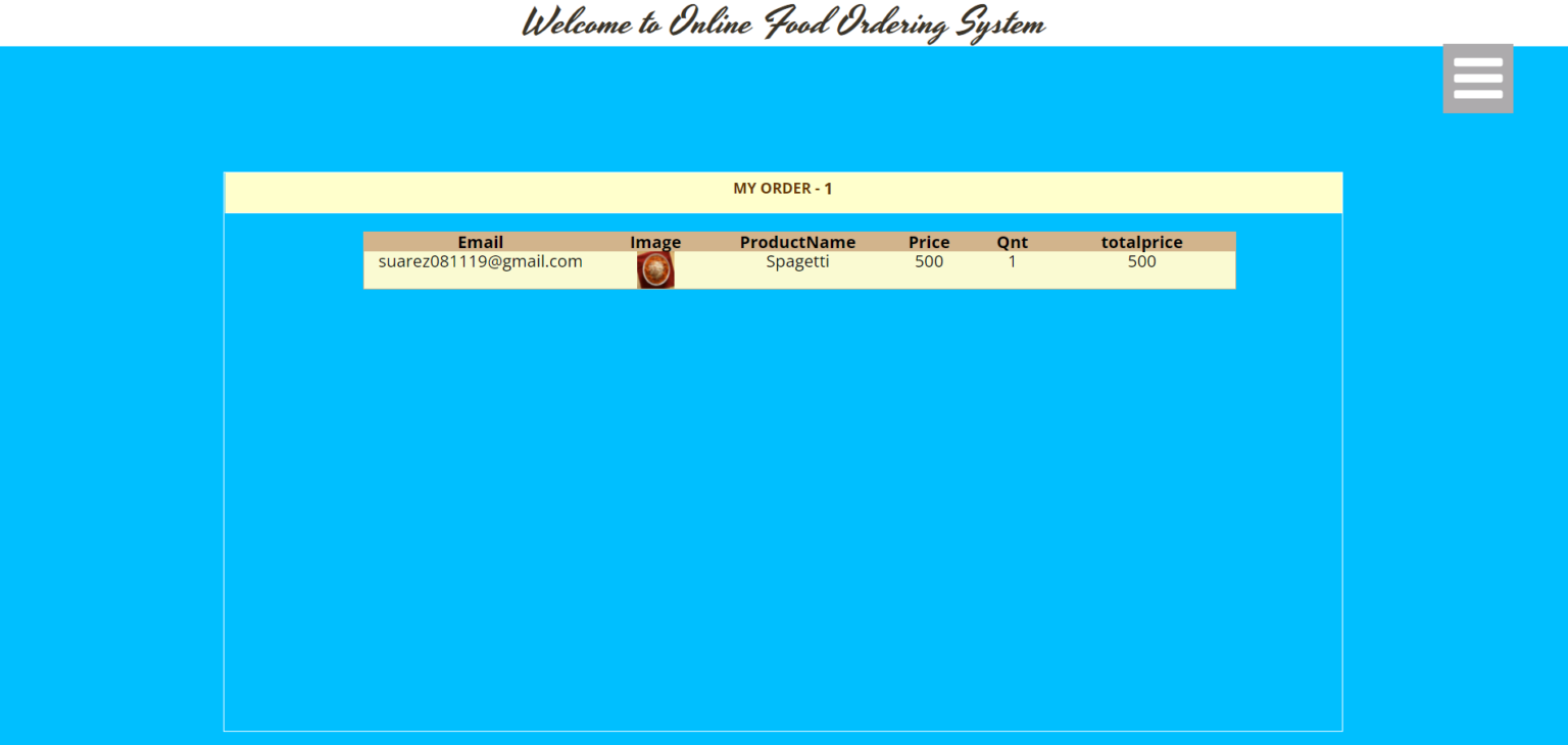 Online Food Ordering System Project in ASP.net FREE Download