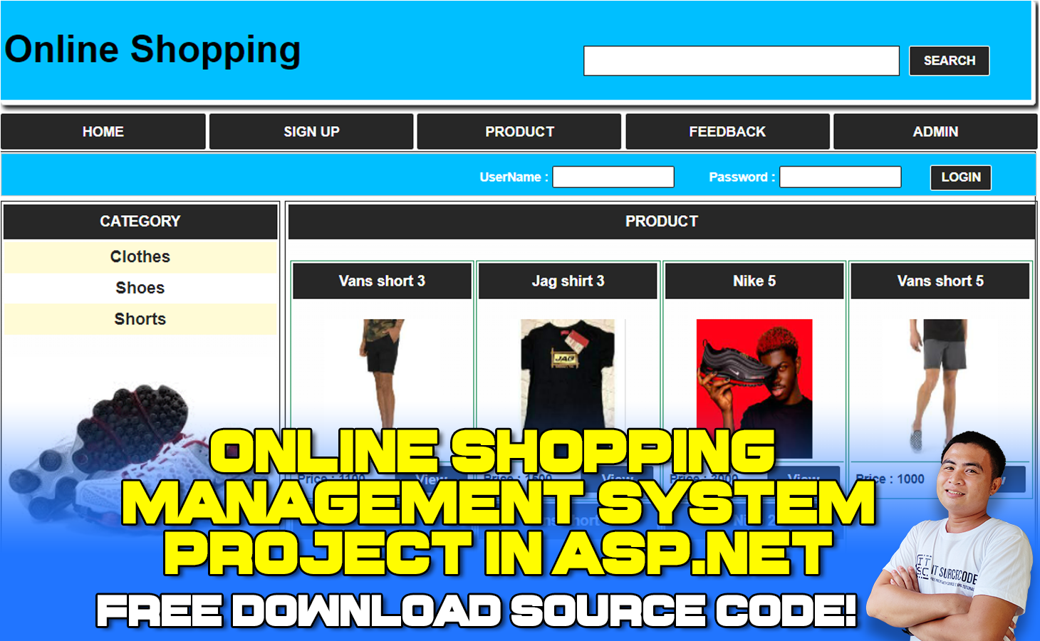 Online Shopping Project In ASP With Source Code 2022 FREE