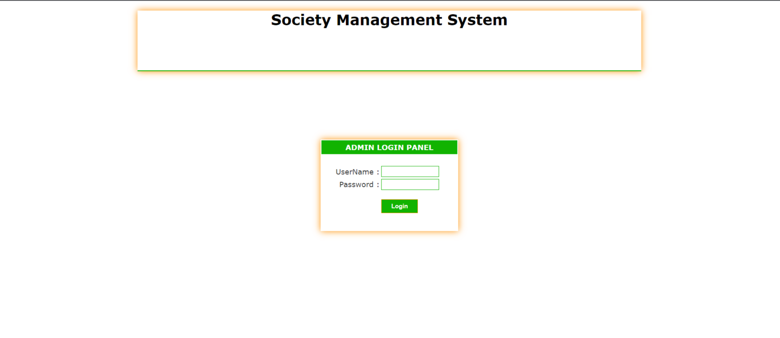 Society Management System Project In ASP Net with Source Code